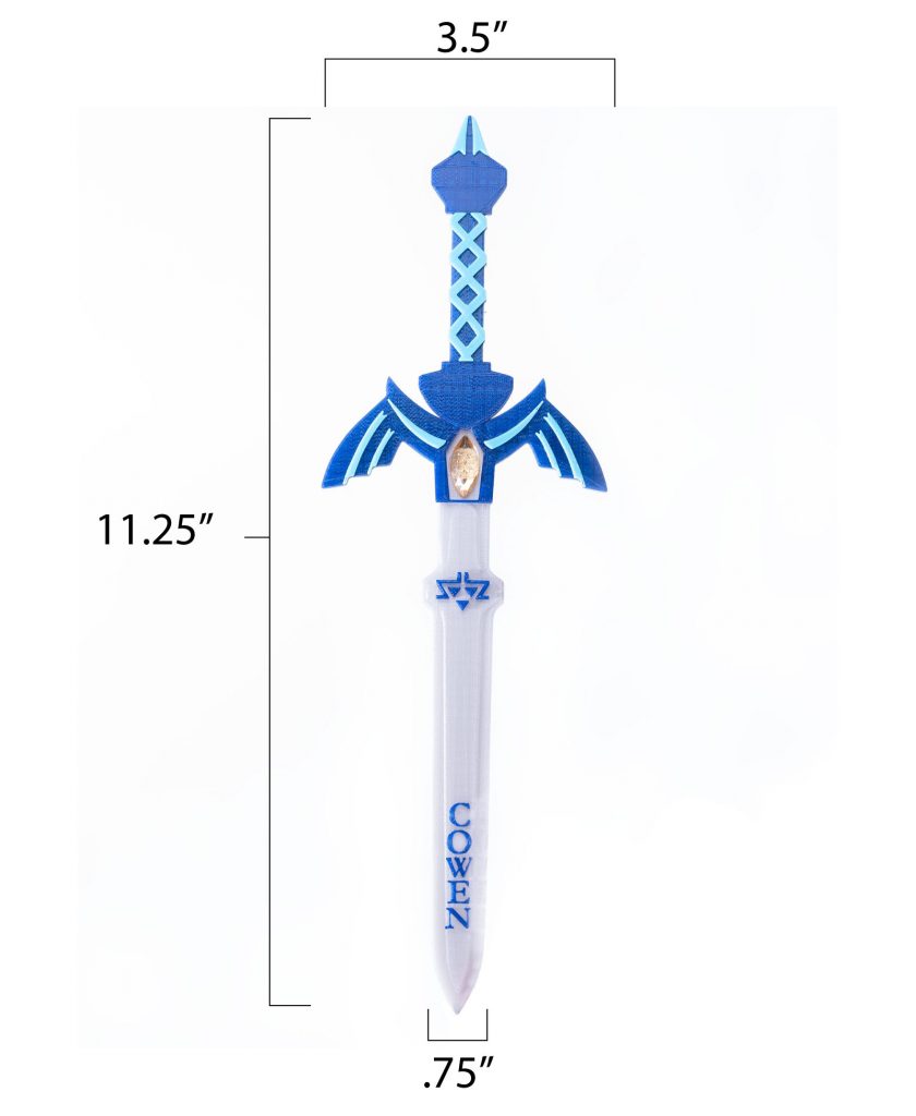 Zelda Master Sword Personalized Cake Topper – 3D Wade Creations
