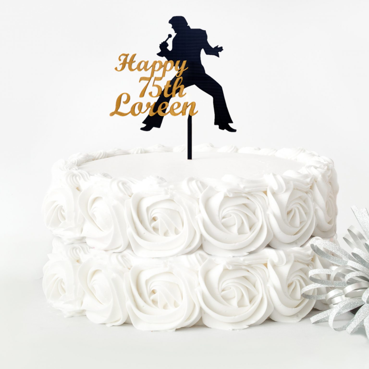 Elvis Presley Personalized Birthday Cake Topper – 3D Wade Creations