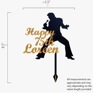 Elvis Presley Personalized Birthday Cake Topper – 3D Wade Creations
