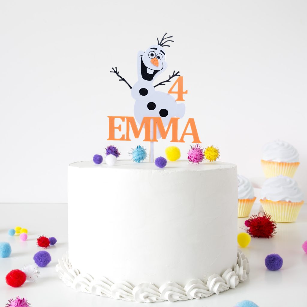 Olaf Disney Frozen Personalized Birthday Cake Topper – 3D Wade Creations