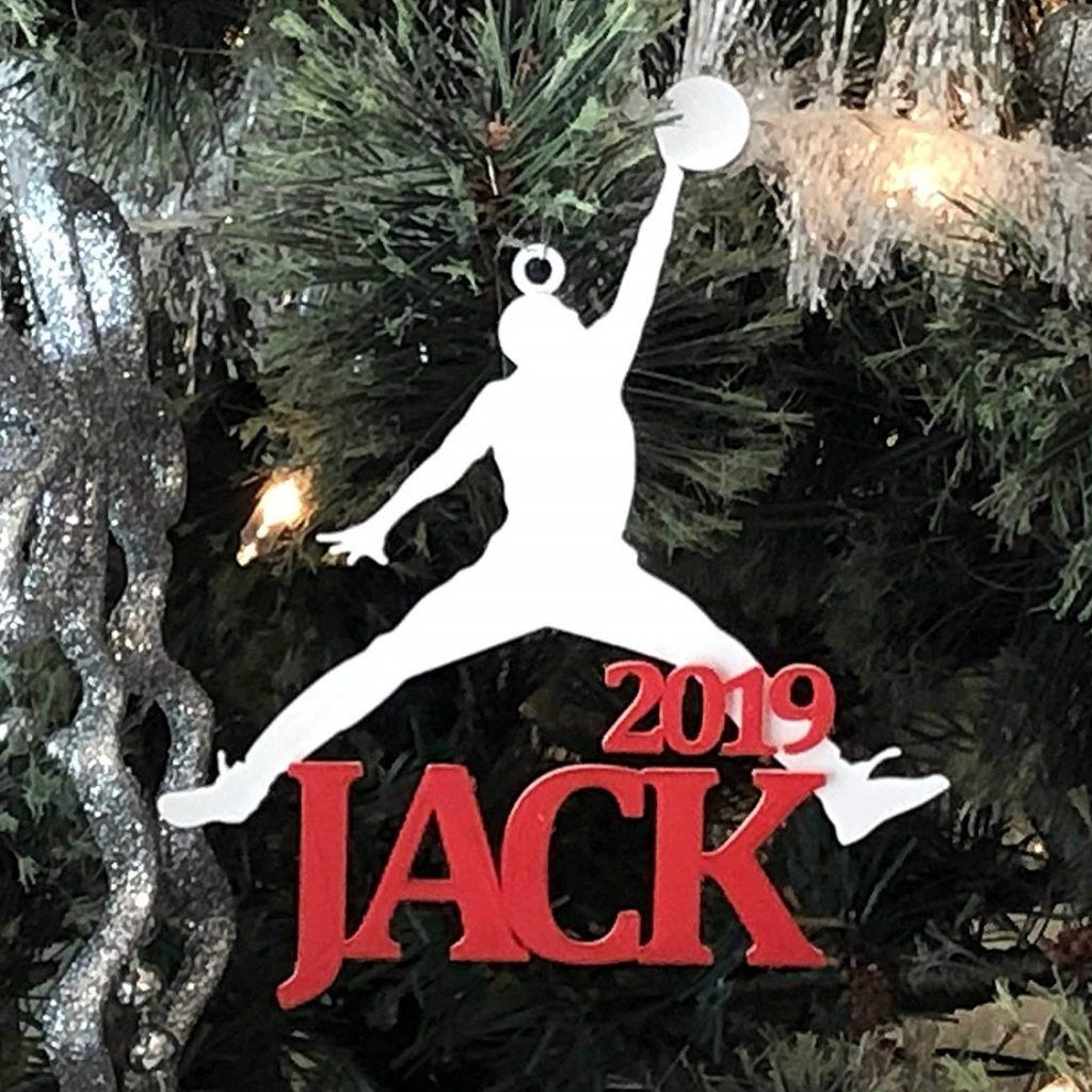 Jordan Jumpman Personalized Christmas Ornament – 3D Wade Creations