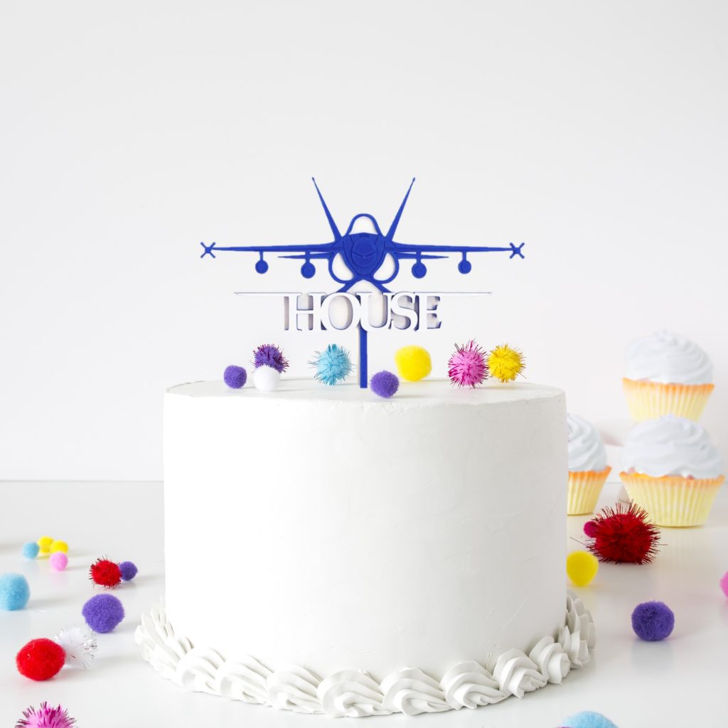 F18 Jet Fighter Military Airplane Personalized Cake Topper – 3D Wade ...