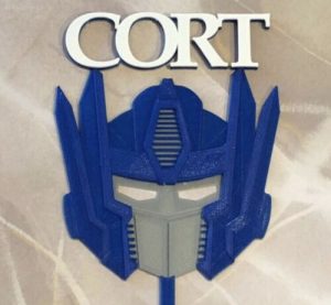 Transformers Optimus Prime Personalized Cake Topper – 3D Wade Creations