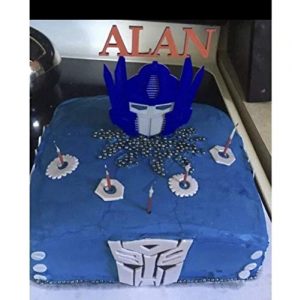 Transformers Optimus Prime Personalized Cake Topper – 3D Wade Creations