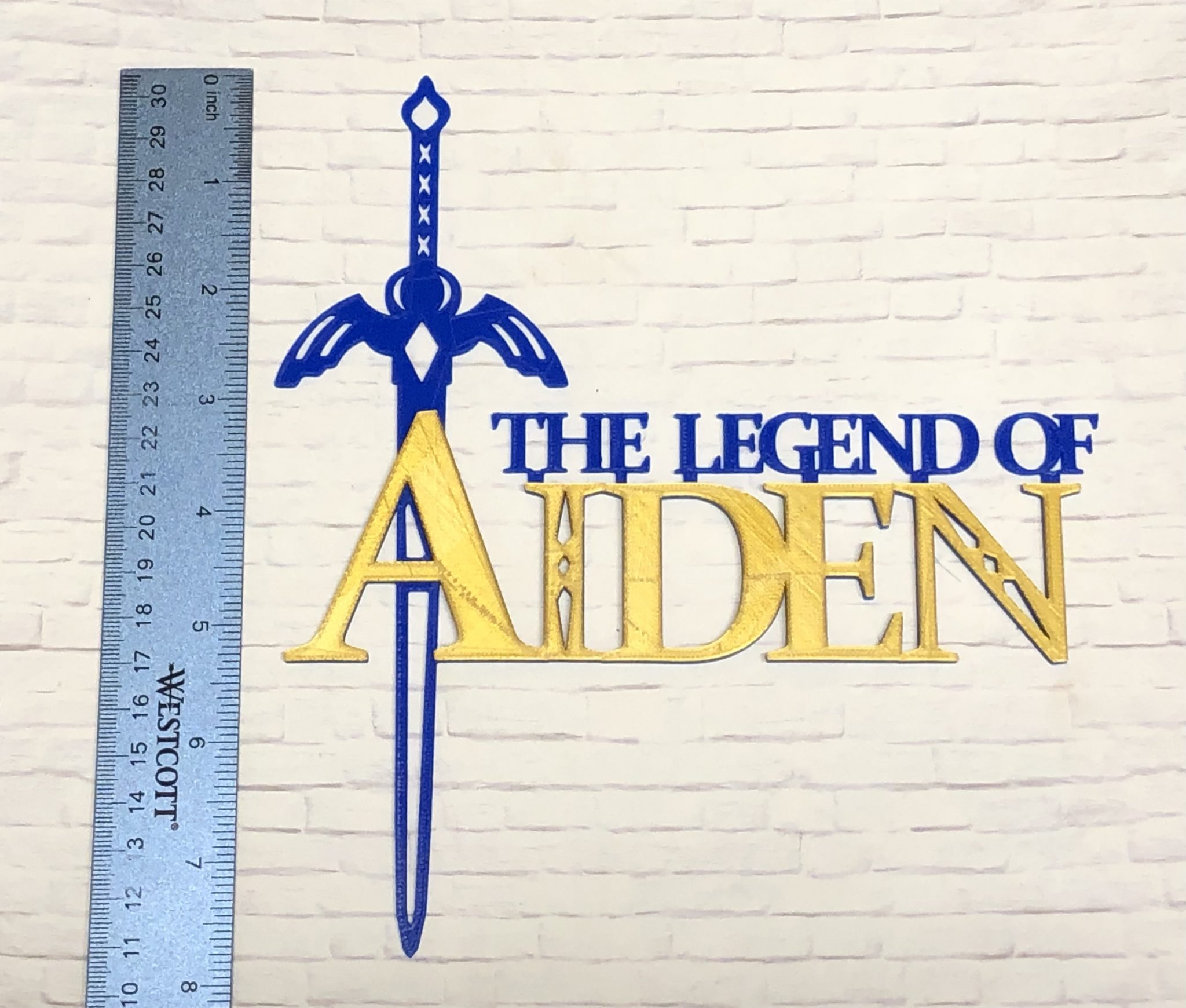 Legend of Zelda Personalized Cake Topper – 3D Wade Creations